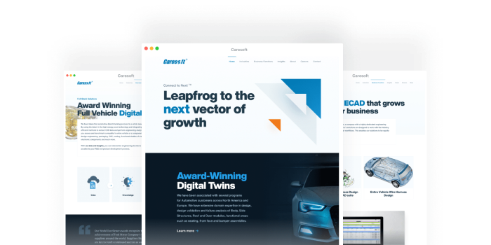 Caresoft website and app design - Case Study